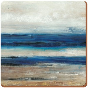 Creative Tops Blue Abstract Premium Coasters, 10.5cm - Ocado