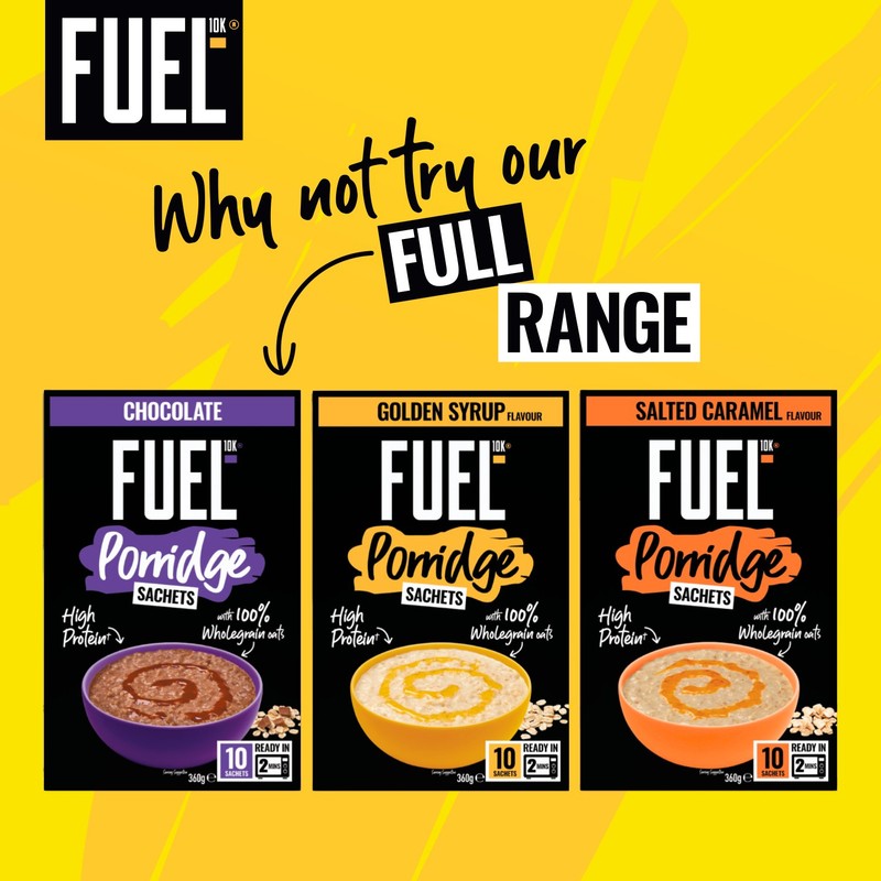 FUEL 10K Golden Syrup Protein Porridge Oat Cereal Sachets - Ocado