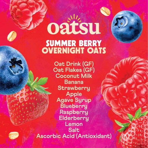 Oatsu Overnight Oats Summer Berry - Ocado