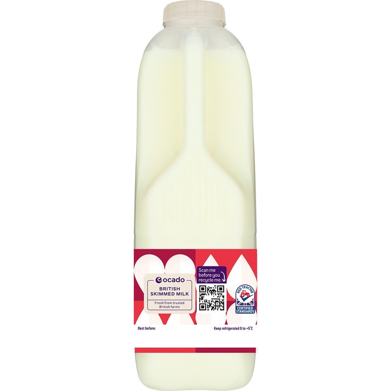 Ocado British Skimmed Milk 2 Pints - Ocado
