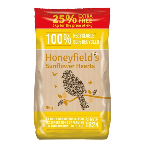 Honeyfield's Sunflower Hearts Wild Bird Food 25% Extra Free - Ocado