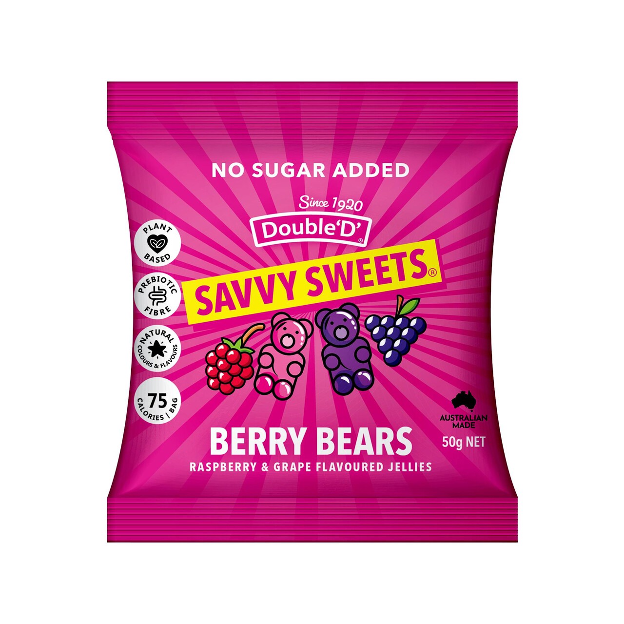 Savvy Sweets Berry Bears - Ocado
