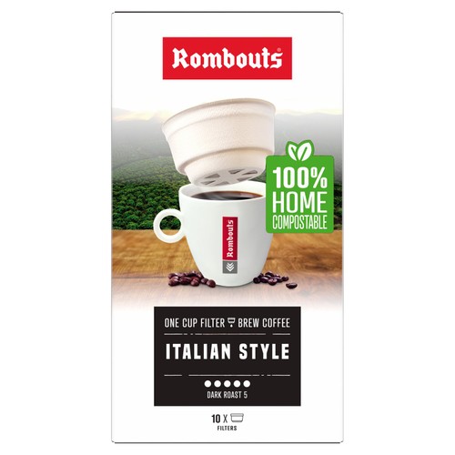 Rombouts Italian Style Compostable One Cup Filter Coffee - Ocado