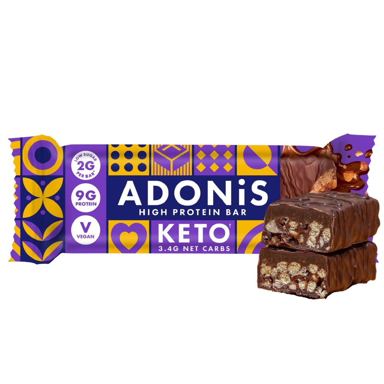 ADONiS Double Choc Crisp Keto Protein Bar - Ocado