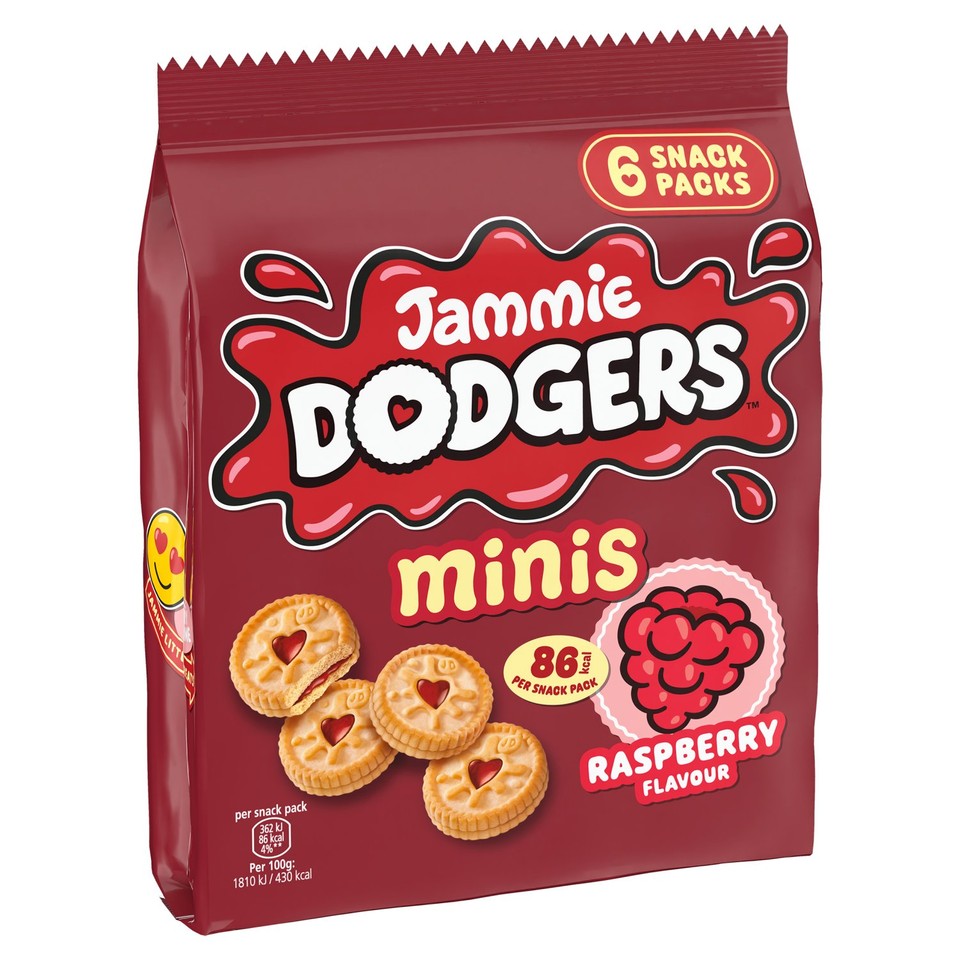 Jammie Dodgers Raspberry Biscuits Minis Multipack - Ocado