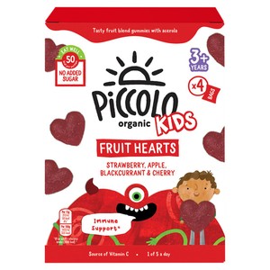 Piccolo Organic Kids Fruit Hearts Strawberry, Apple, Blackcurrant ...