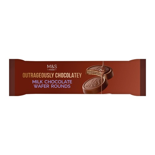 M&S Outrageously Chocolatey Milk Chocolate Wafer Rounds - Ocado