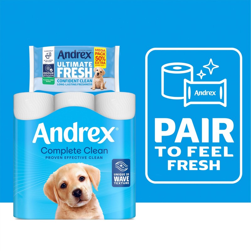 Andrex Ultimate Fresh Flushable Hygiene Wipes Mega Pack - Ocado