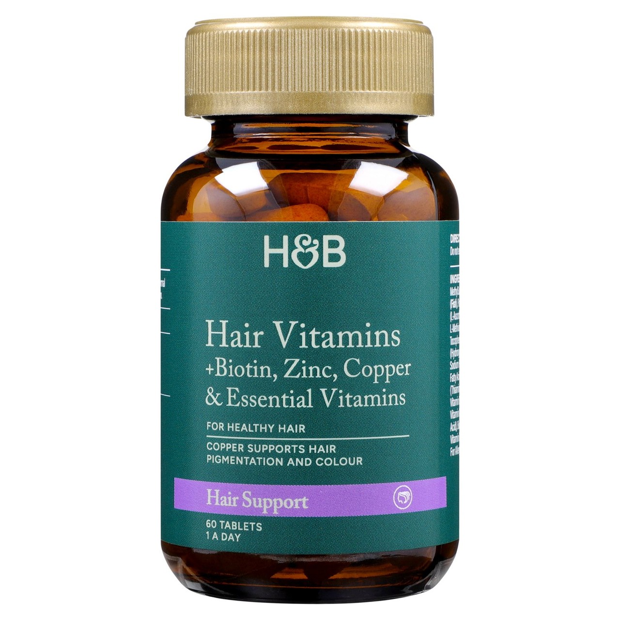 Holland & Barrett Hair Vitamins + Biotin, Zinc, Copper Tablets - Ocado