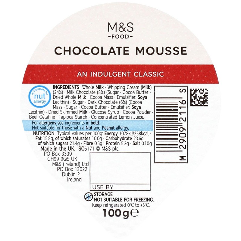 M&S Chocolate Mousse - Ocado