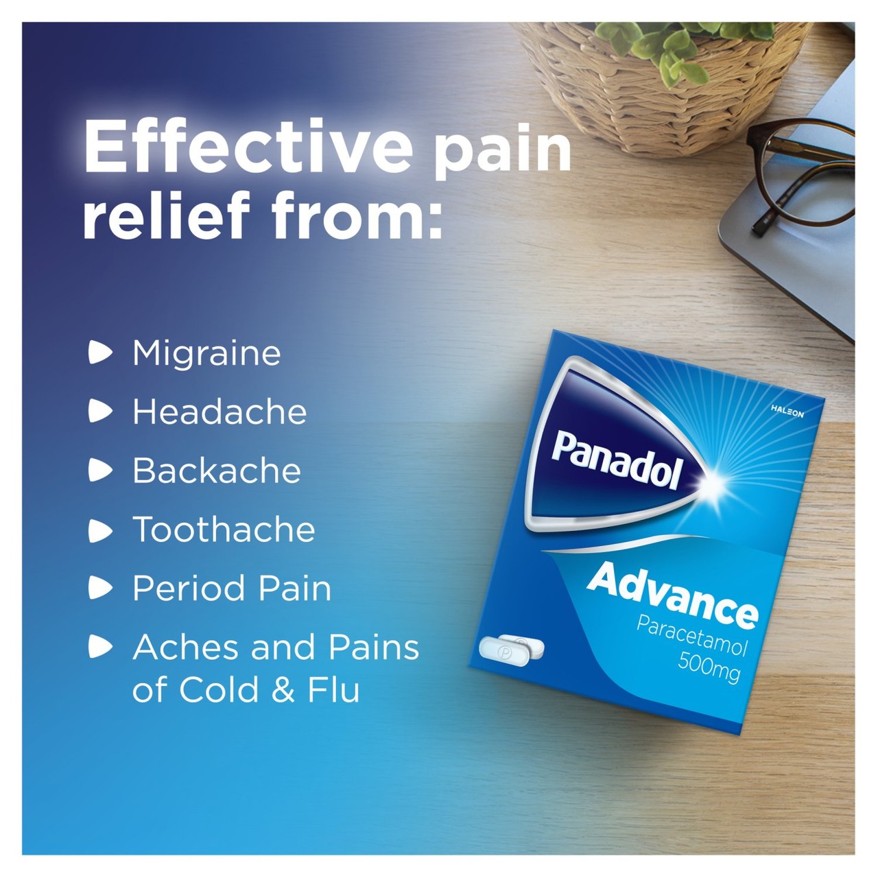 Panadol Advance Paracetamol Pain Killers 500mg Tablets - Ocado