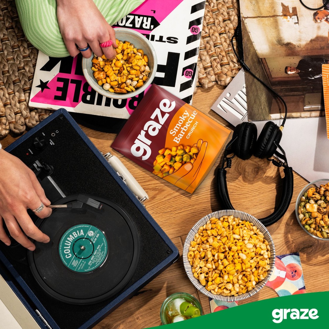 Graze Smoky BBQ Crunch Sharing Bag Snack - Ocado