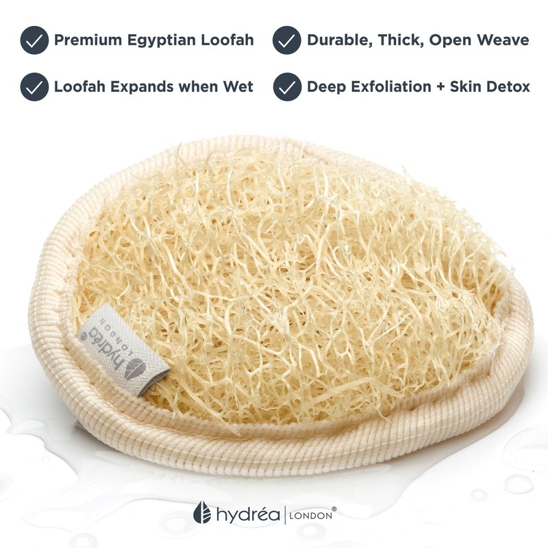 Hydrea London Organic Egyptian Loofah Dual Sided Facial Pad - Ocado