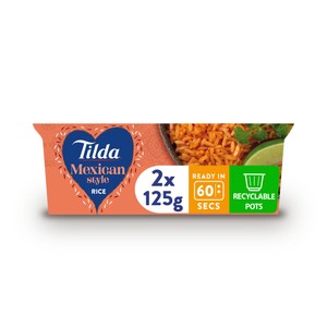 Tilda Pots Mexican Style Long Grain Rice - Ocado