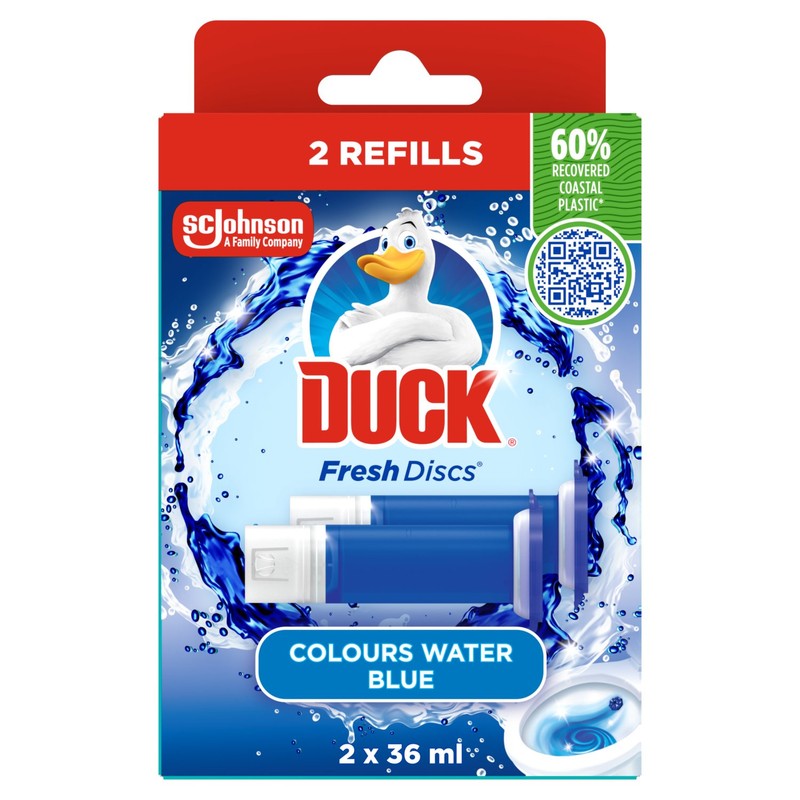 Duck Toilet Fresh Disc Duo Refills Blue - Ocado