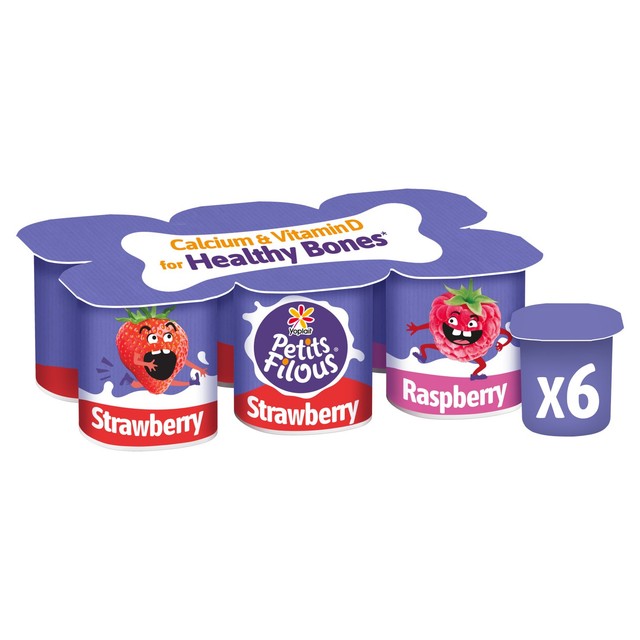 Petits Filous Kids Strawberry & Raspberry Yoghurt Pots - Ocado