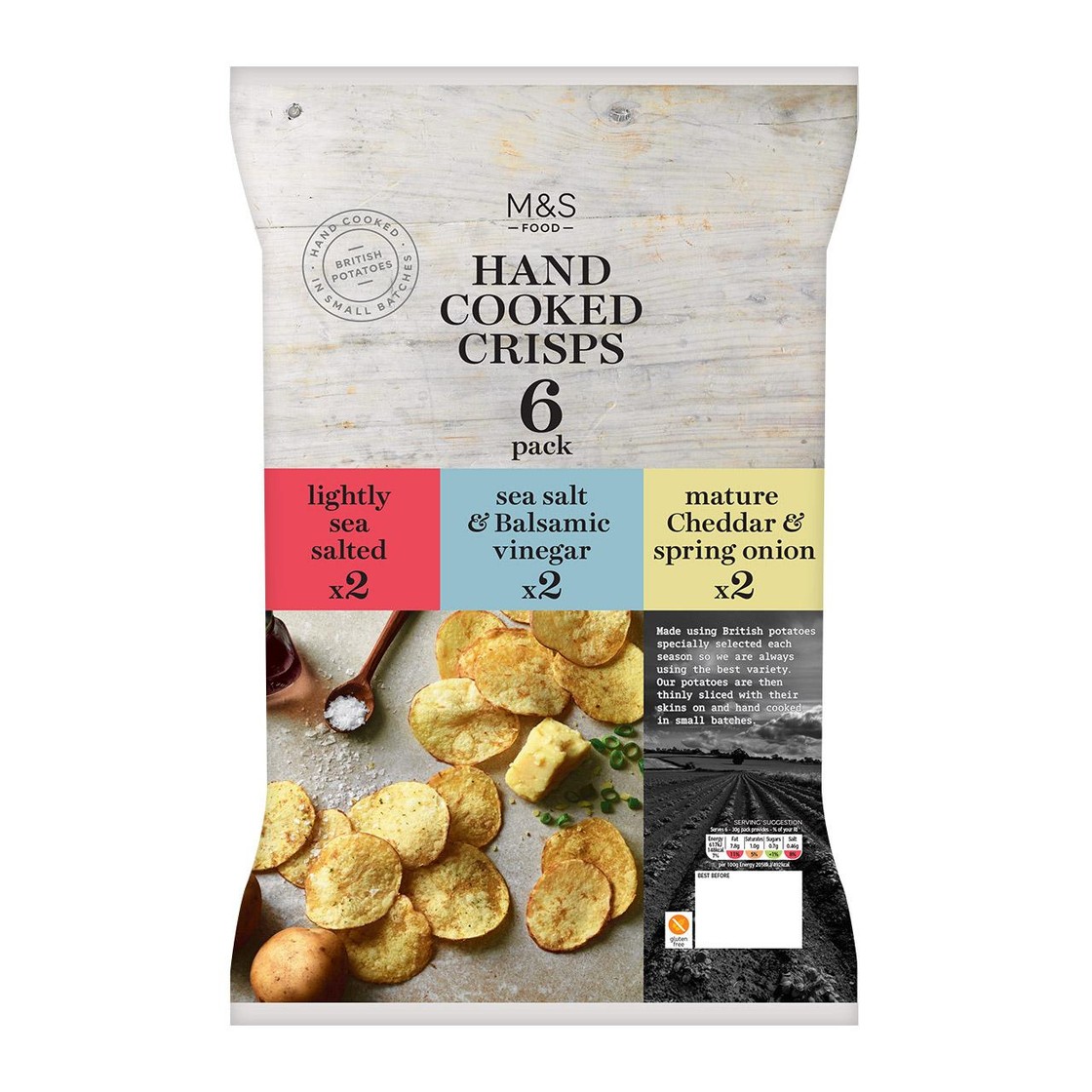 M&S Assorted Hand Cooked Crisps Multipack - Ocado
