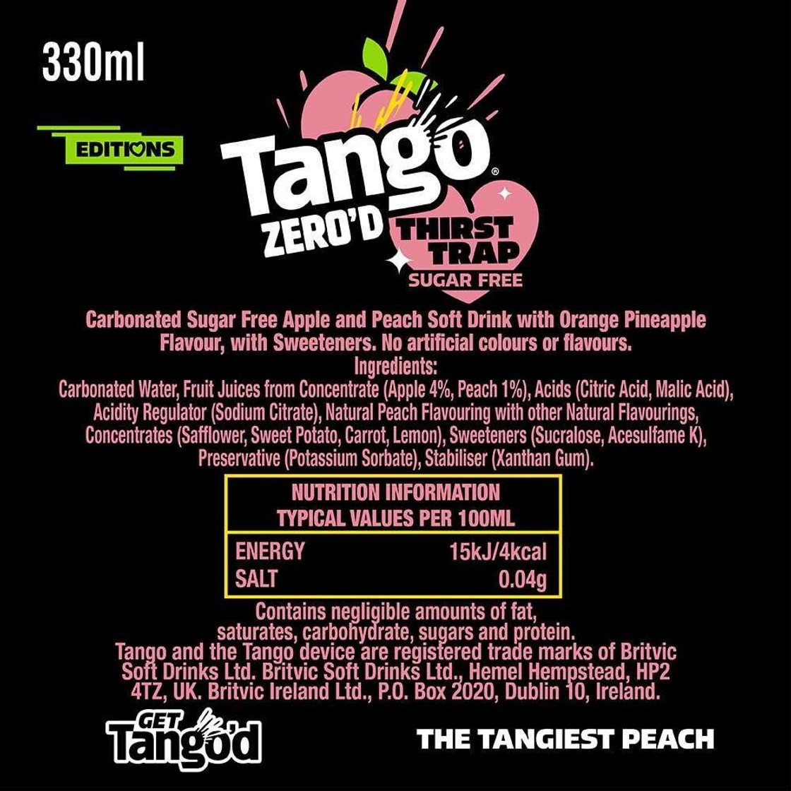 Tango Peach Thirst Trap Zero - Ocado