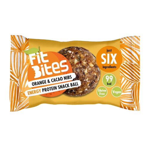 FitBites Orange + Cacao Energy Protein Snack Ball - Ocado