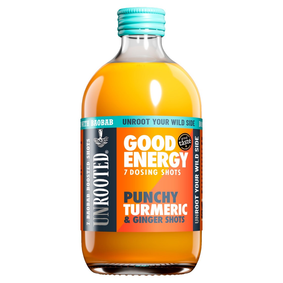 UNROOTED Good Energy Punchy Turmeric & Ginger Dosing Bottle - Ocado