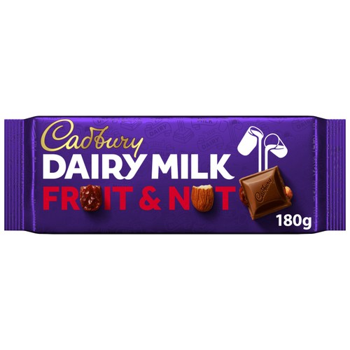 Cadbury Dairy Milk Fruit & Nut Chocolate Bar, 180g from Cadbury :: Buy ...