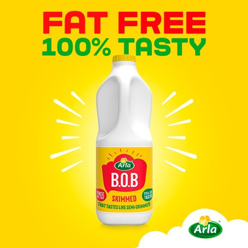 Arla BOB Skimmed Milk Tastes like Semi Skimmed - Ocado