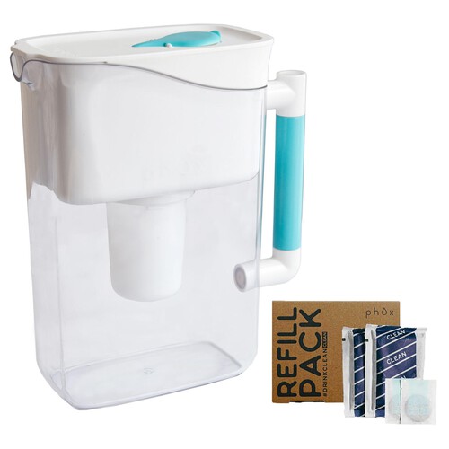 Phox Water Wave 2.8L Water Filter Jug & 3 Month Clean Filter Pack - Ocado