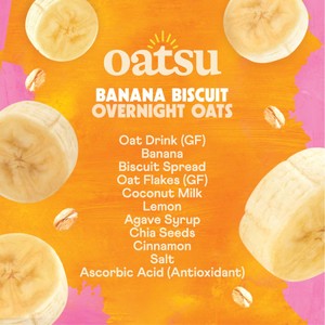Oatsu Overnight Oats Banana Biscuit - Ocado