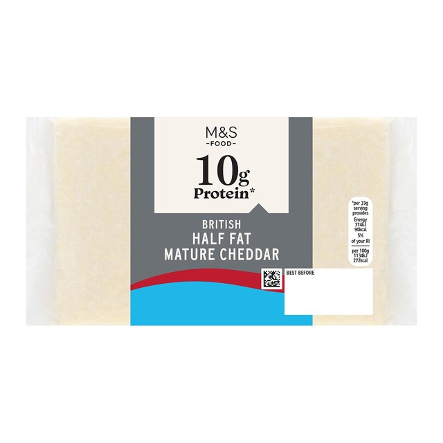 M&S High Protein Half Fat Mature Cheddar - Ocado