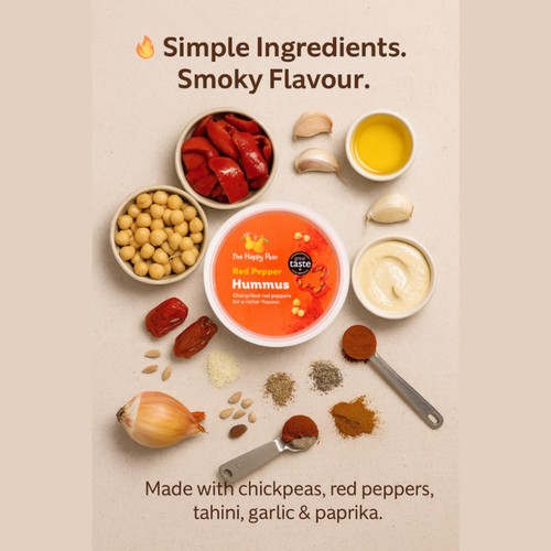 The Happy Pear Red Pepper Hummus - Ocado