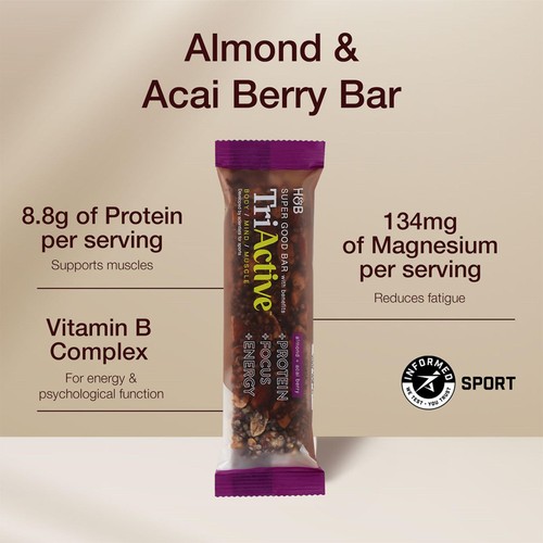 TriActive Super Good Bar "with Benefits" Almond & Acai Berry - Ocado