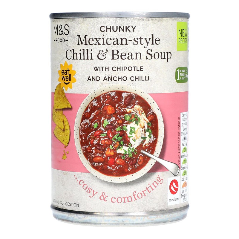 M&S Chunky Mexican-Style Chilli & Bean Soup - Ocado