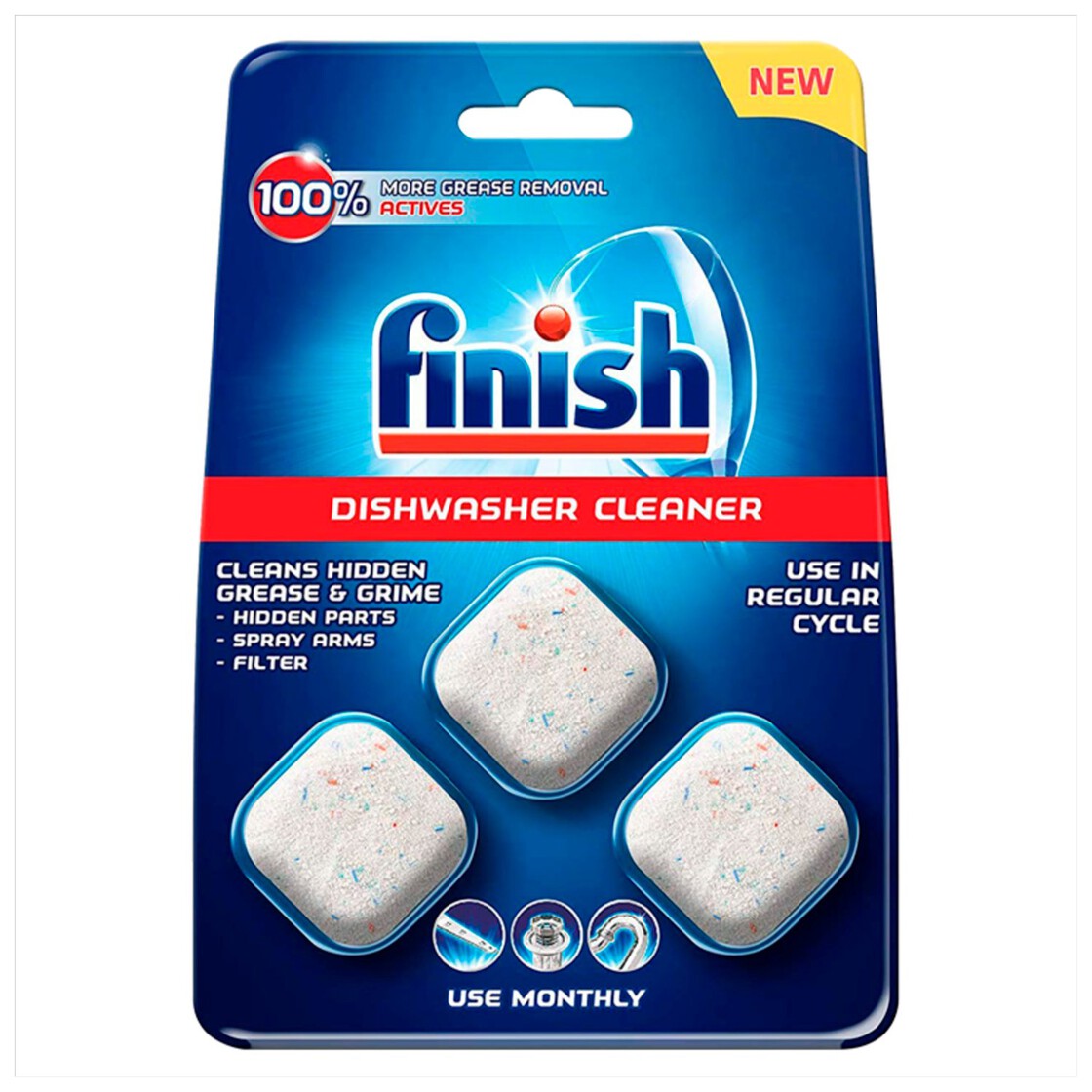 Finish In-Wash Dishwasher Machine Cleaner Tablets - Ocado