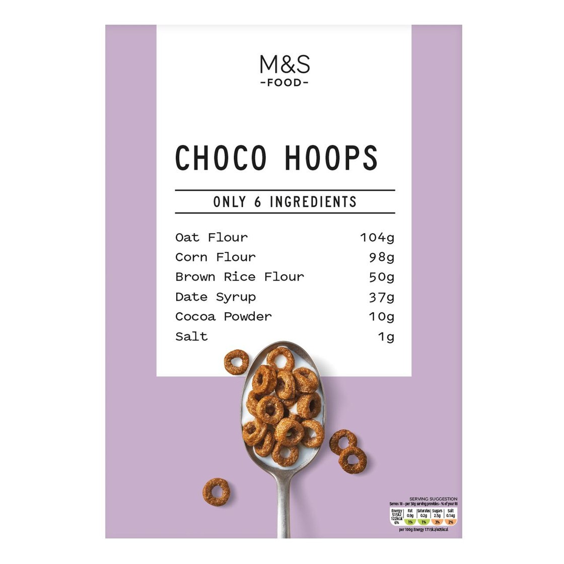 M&S Only 6 Ingredients Choco Hoops - Ocado