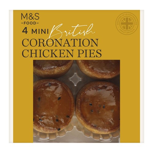 M&S 4 Mini Coronation Chicken Pies - Ocado