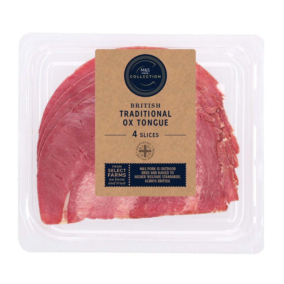 M&S Hand Pressed Ox Tongue 4 Slices - Ocado