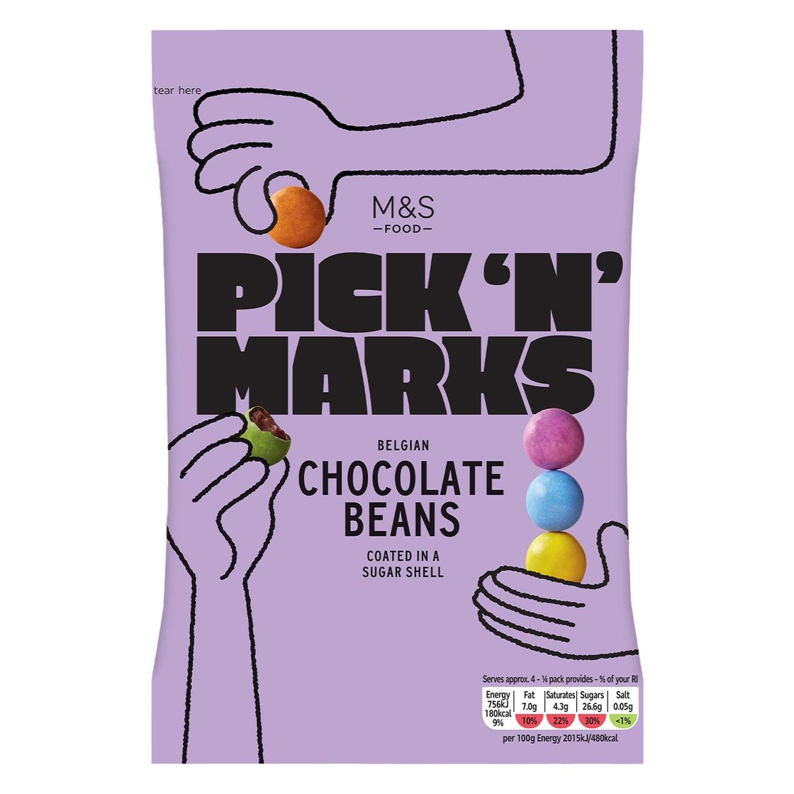 M&S Pick n Marks Belgian Chocolate Beans - Ocado