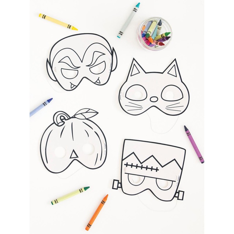 Colour Your Own Halloween Paper Masks - Ocado
