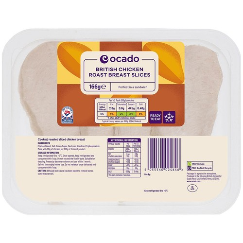Ocado British Sliced Roast Chicken Breast - Ocado