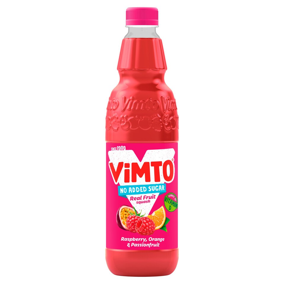 Vimto Remix Raspberry, Orange & Passionfruit Squash - Ocado