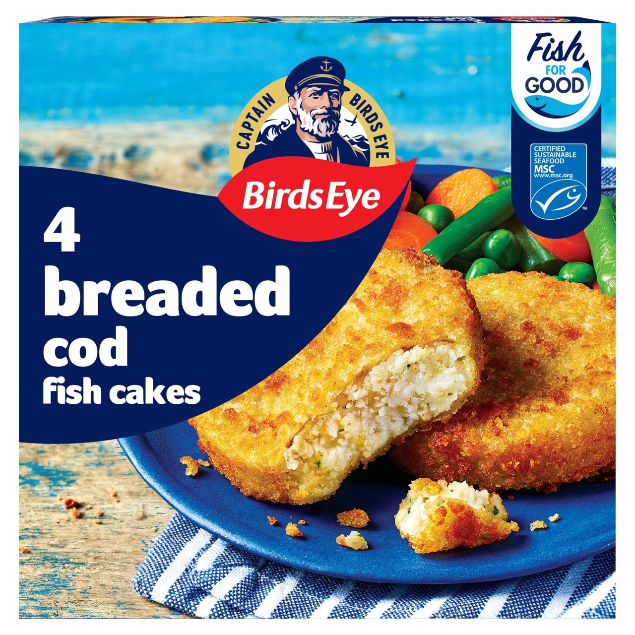 Birds Eye 4 MSC Breaded Cod Fish Cakes - Ocado
