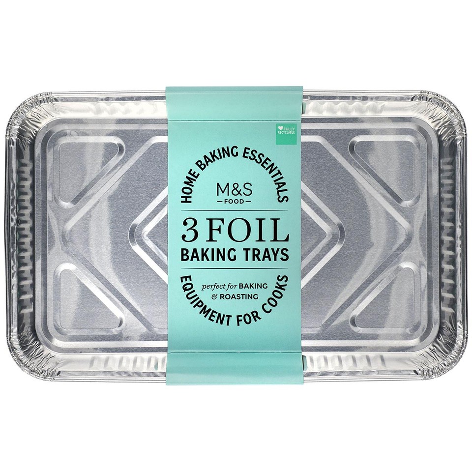 M&S 3 Foil Baking Trays - Ocado