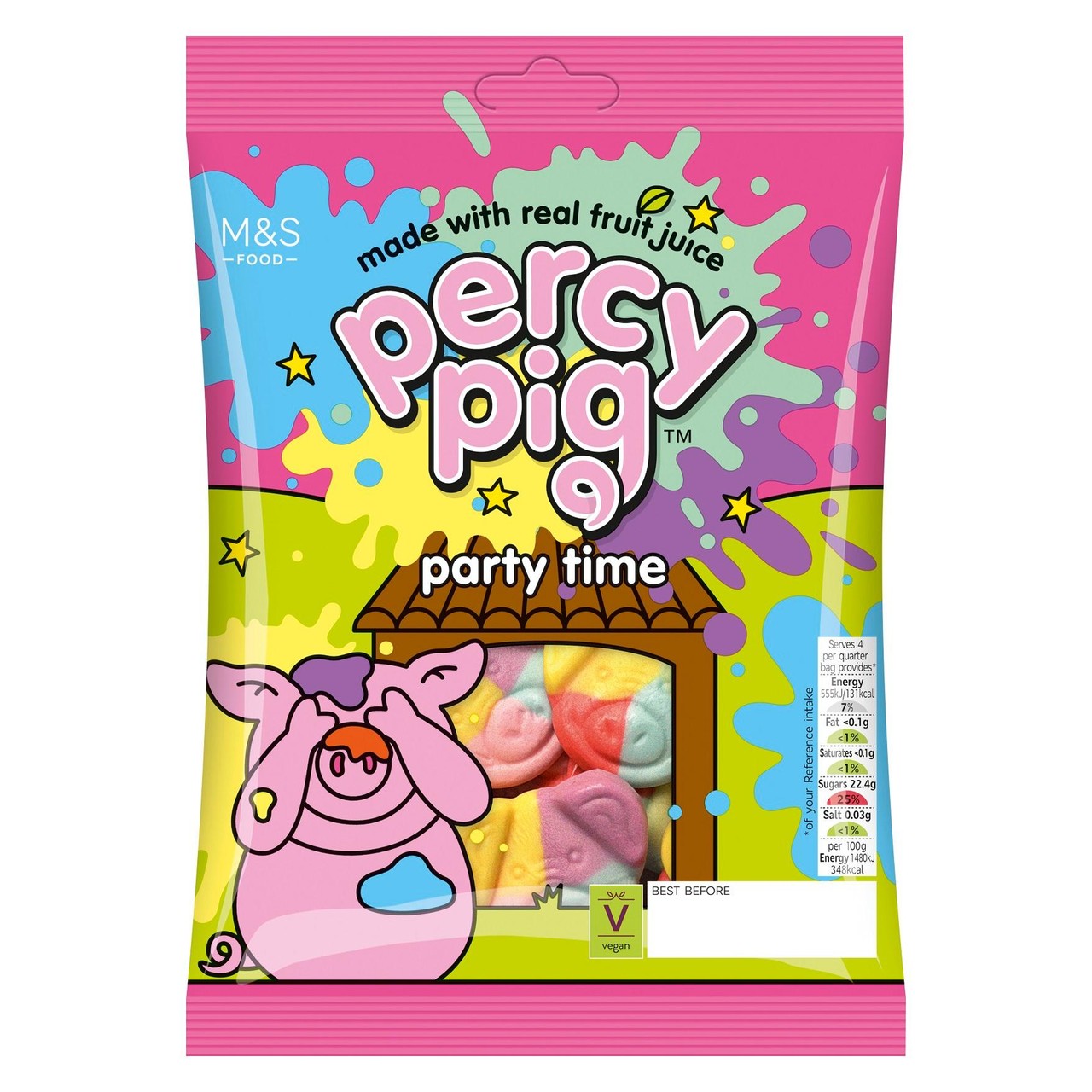 M&S Percy Pig Party Time Fruit Gums - Ocado