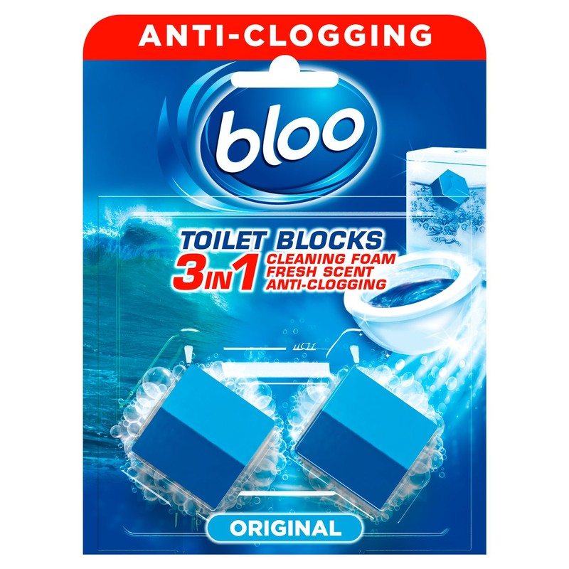 Bloo Original Blue Toilet Rim Blocks - Ocado