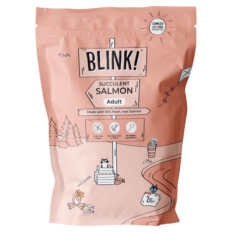 Blink! Blink Dry Adult Cat Food with Fresh Salmon - Ocado