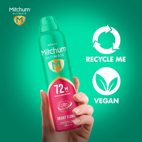 Mitchum Female Ultimate 72HR Anti Perspirant Deodorant Bright Floral ...