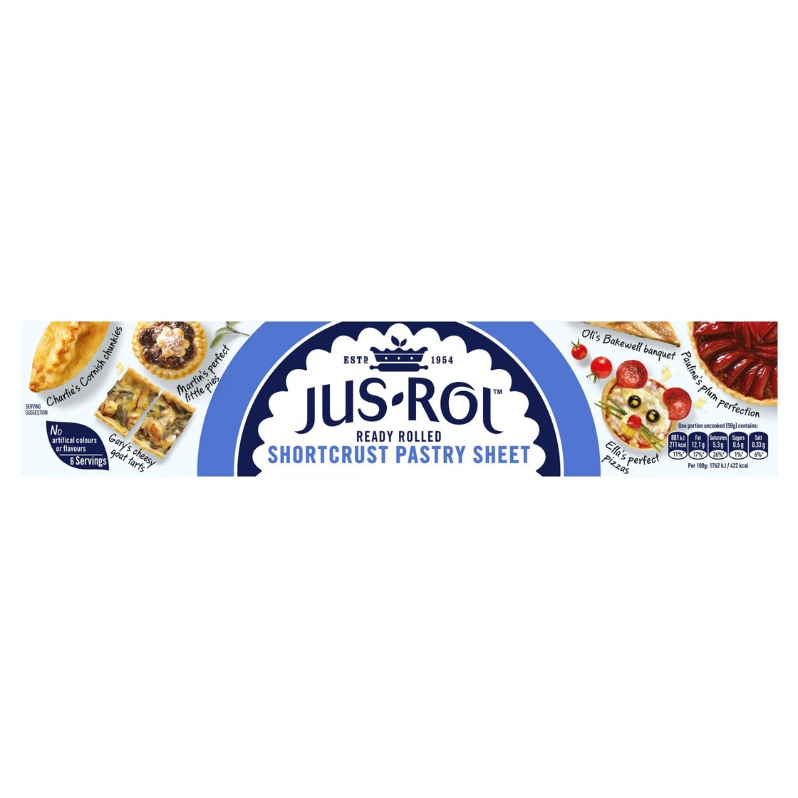 Jus-Rol Shortcrust Pastry Ready Rolled Sheet - Ocado