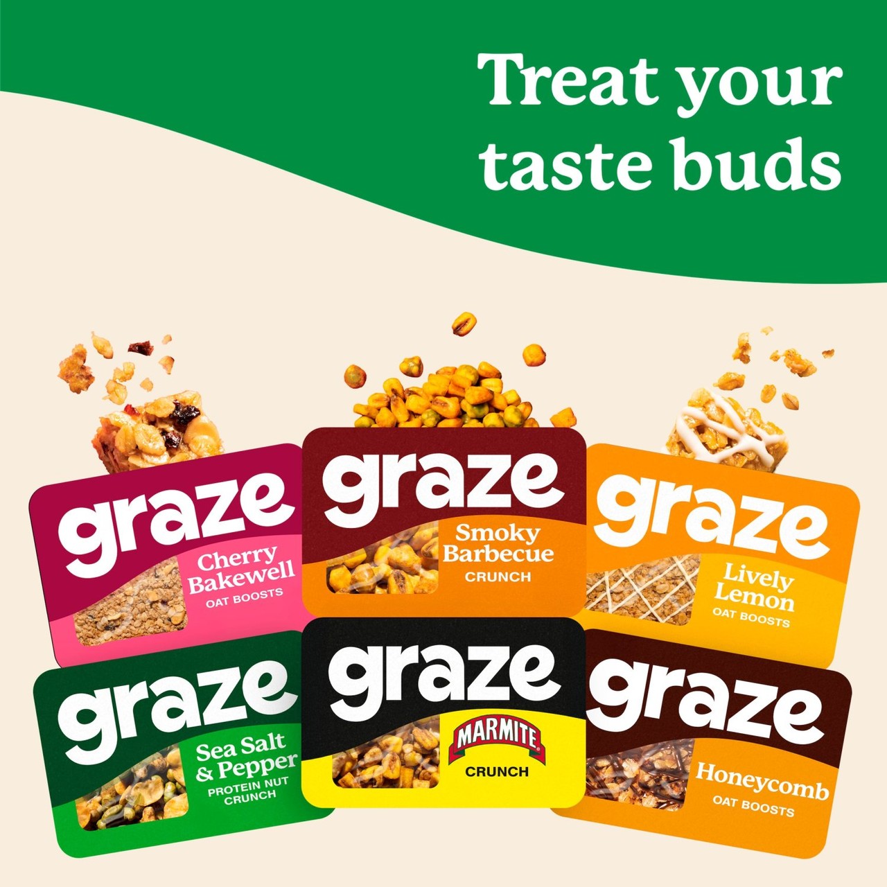 Graze Lively Lemon Oat Boosts Flapjack Snack - Ocado