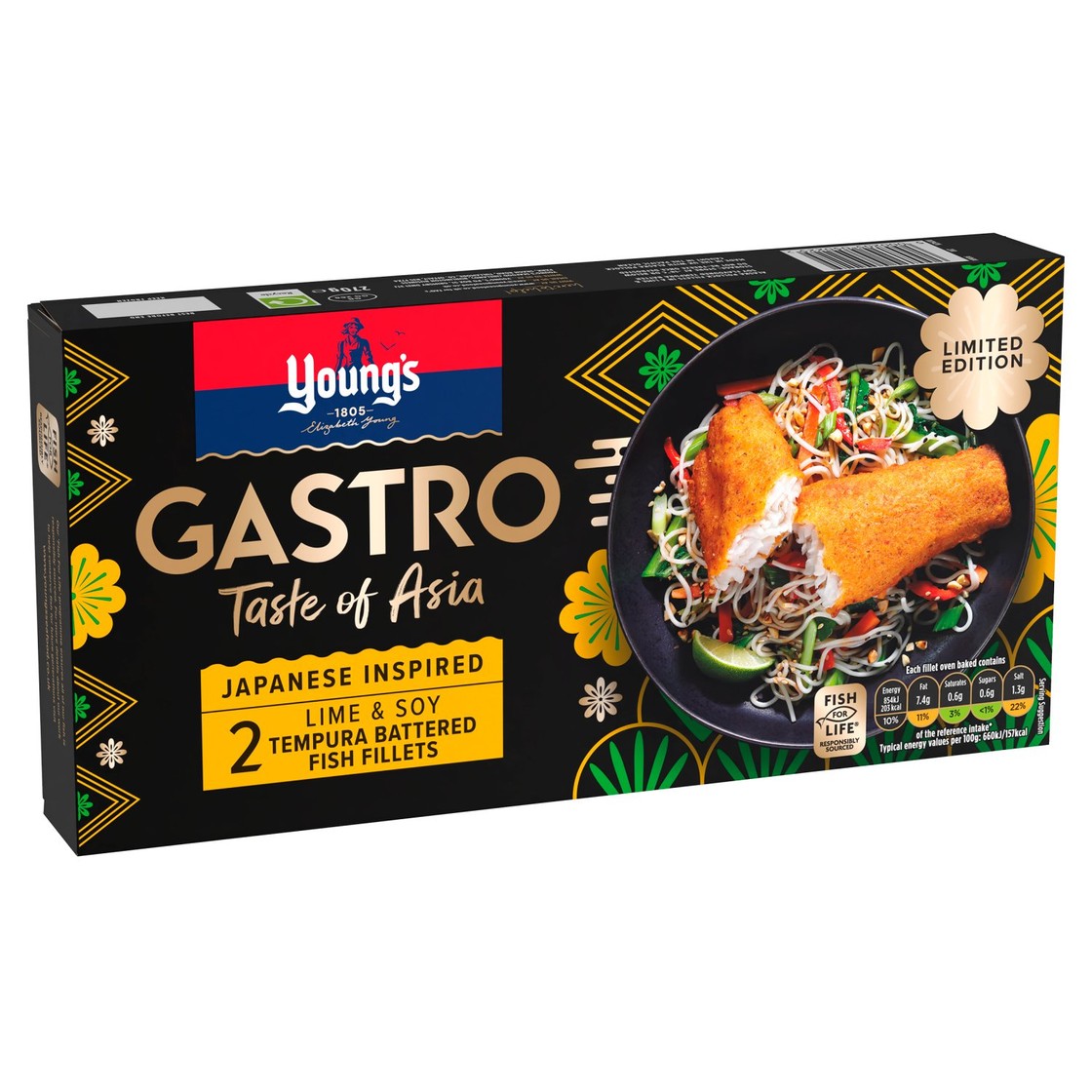 Young's Gastro Taste of Asia 2 Tempura Lime and Soy Fish Fillets - Ocado