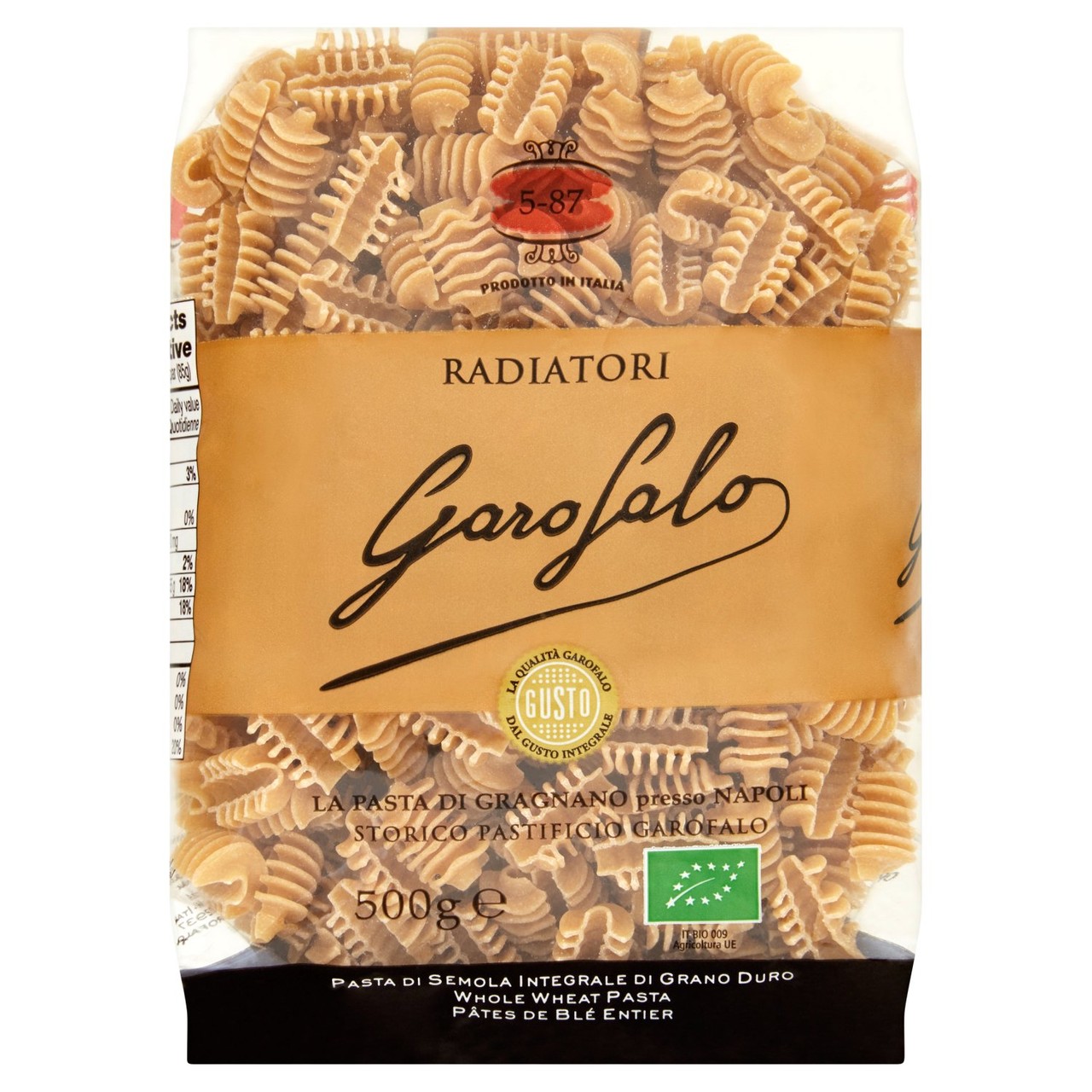 Garofalo Organic Whole Wheat Radiatori Pasta - Ocado